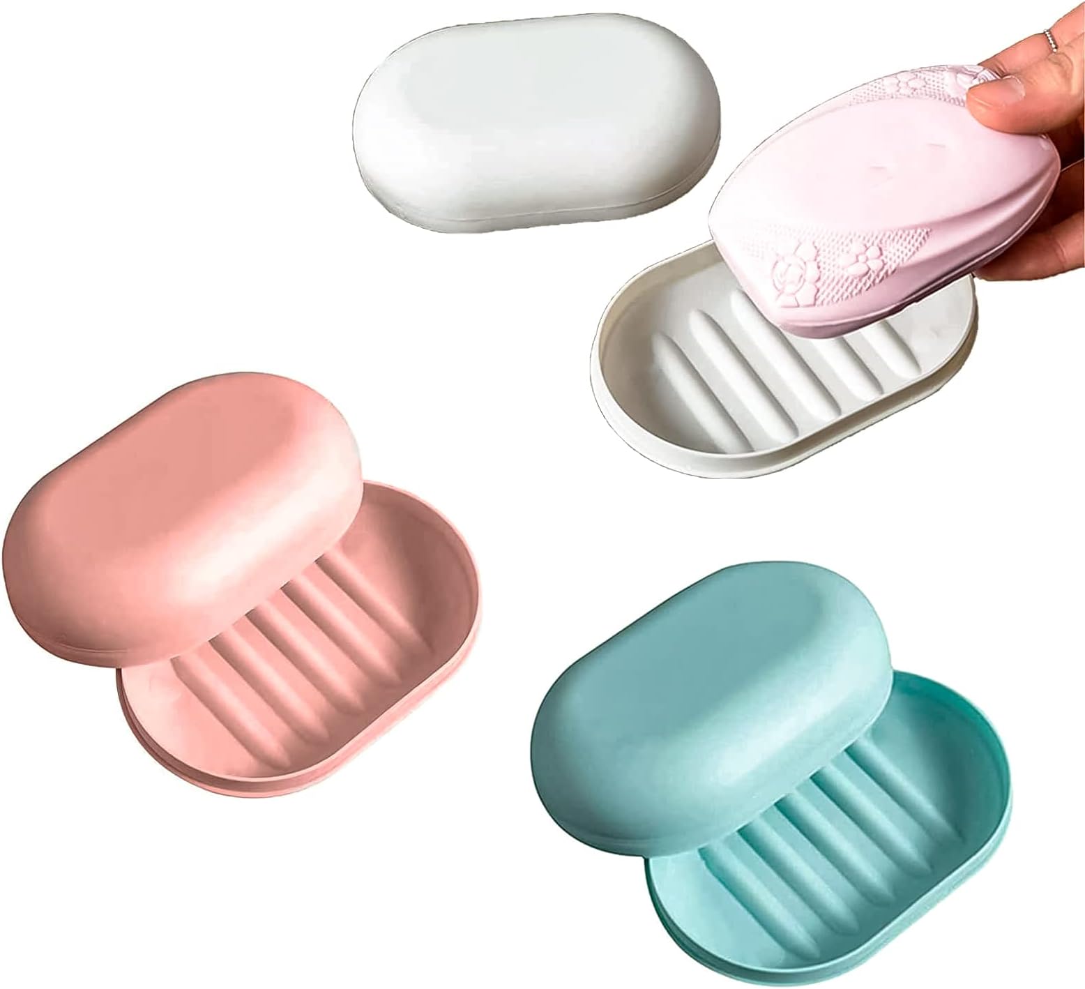 Double Layer Soap Dish Portable Soap Box Case Detachable Soap Holder ...