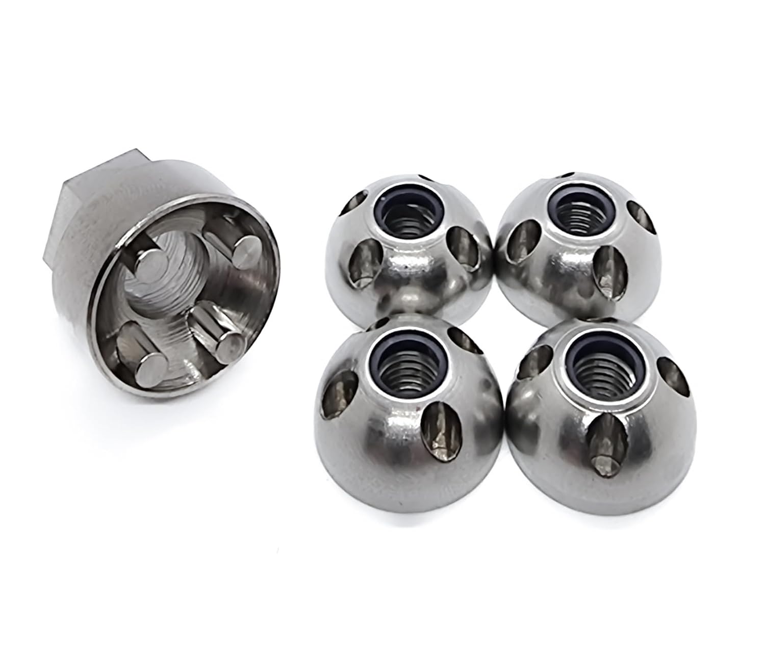 OG Secure | M8 (8mm) NYLOC Anti-Theft Security Nut Set - 304 Stainless Steel | Tamper Proof ...
