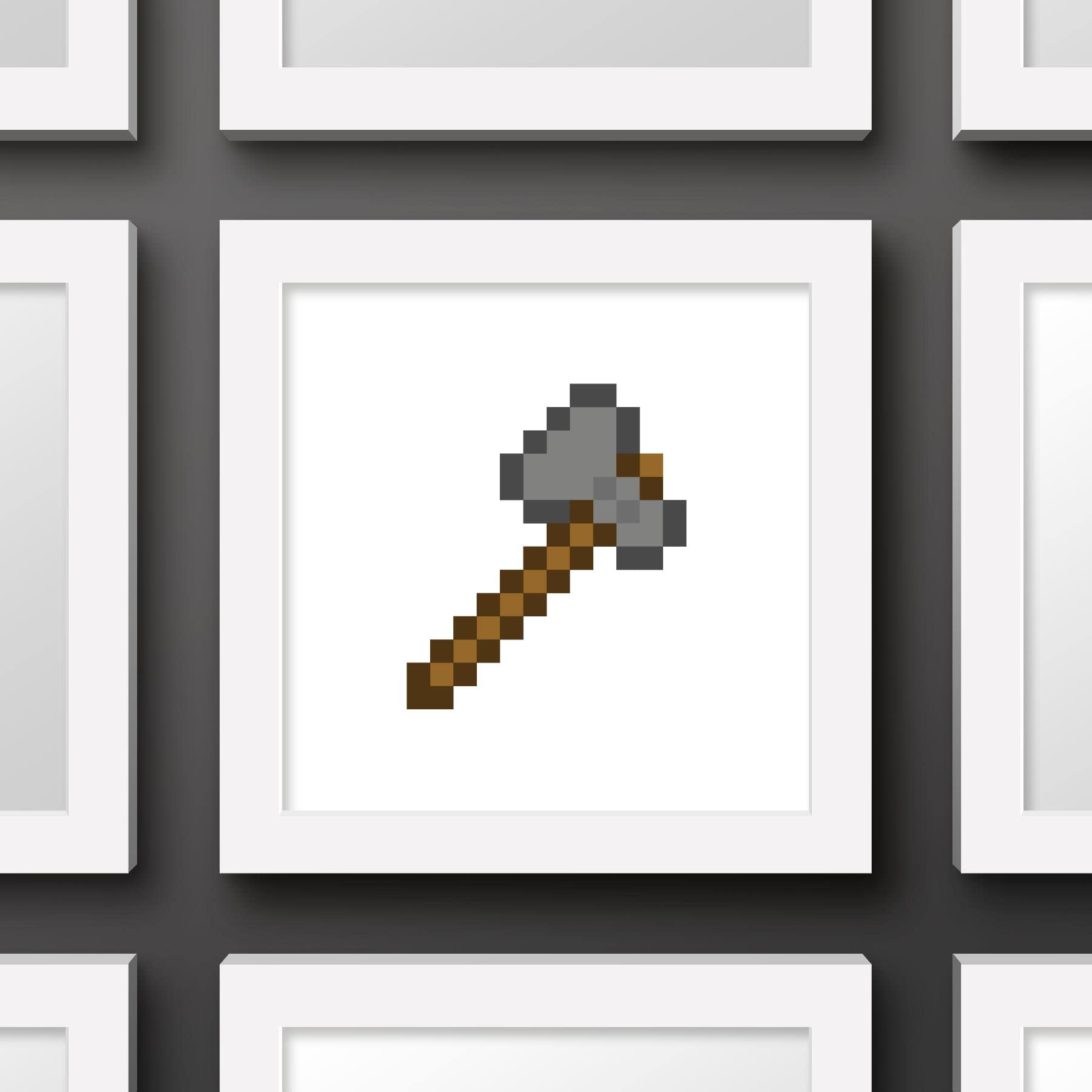 Hacha De Arte De Píxeles De Minecraft Píxel Arte Hacha. Fuerte