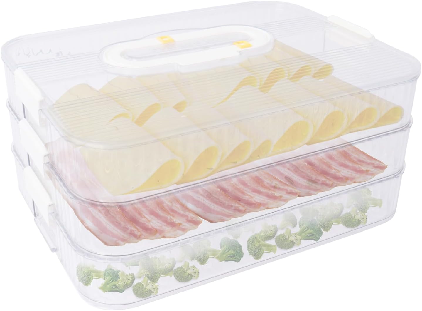 Gzsekken 3 Layers Meat Storage For Fridge, Ham & Cheese Storage ...