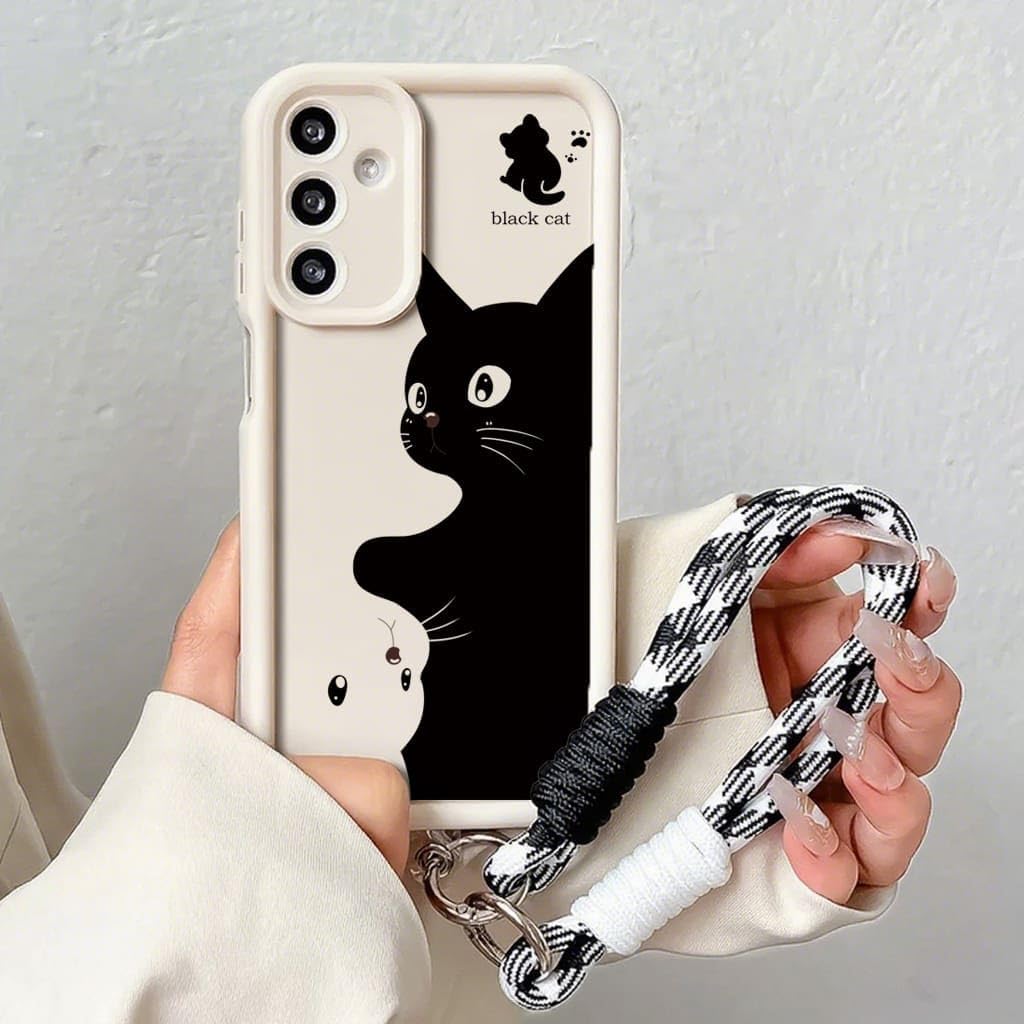 Amazon.com: KFQDC Compatible with Galaxy A16 / A16 5G Case, Cute Black ...