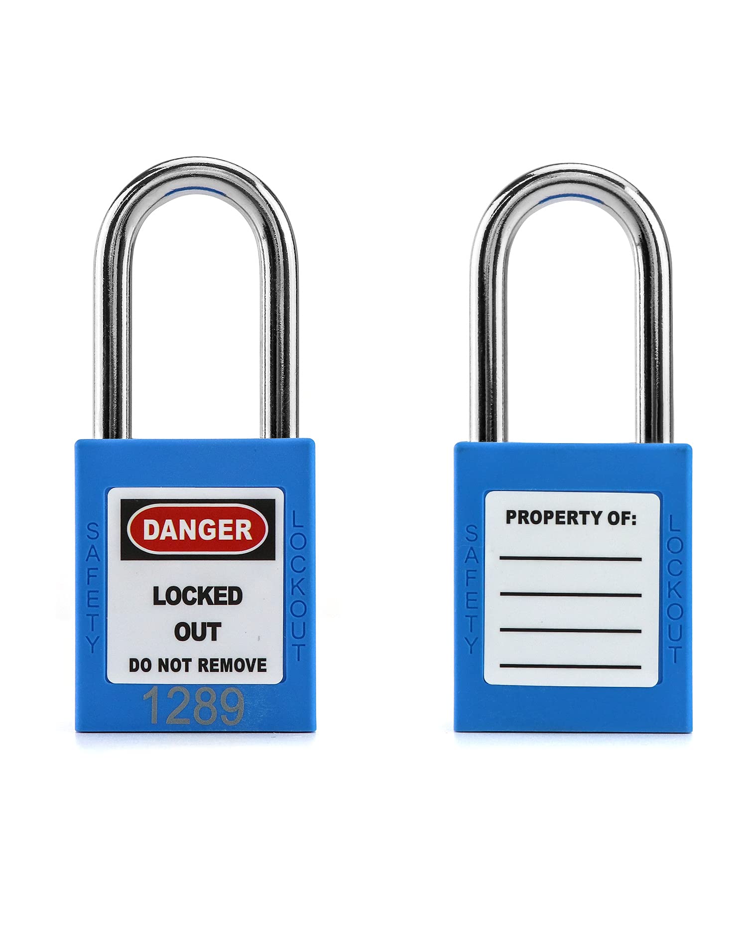 Snapklik.com : QWORK Lockout Tagout Locks, Safety Padlock, 10 Blue Padlocks