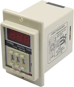 Amazon.com: Qtqgoitem Panel Mount 1-999 Second White Digital Timer Time Delay Relay AC 110V ASY ...