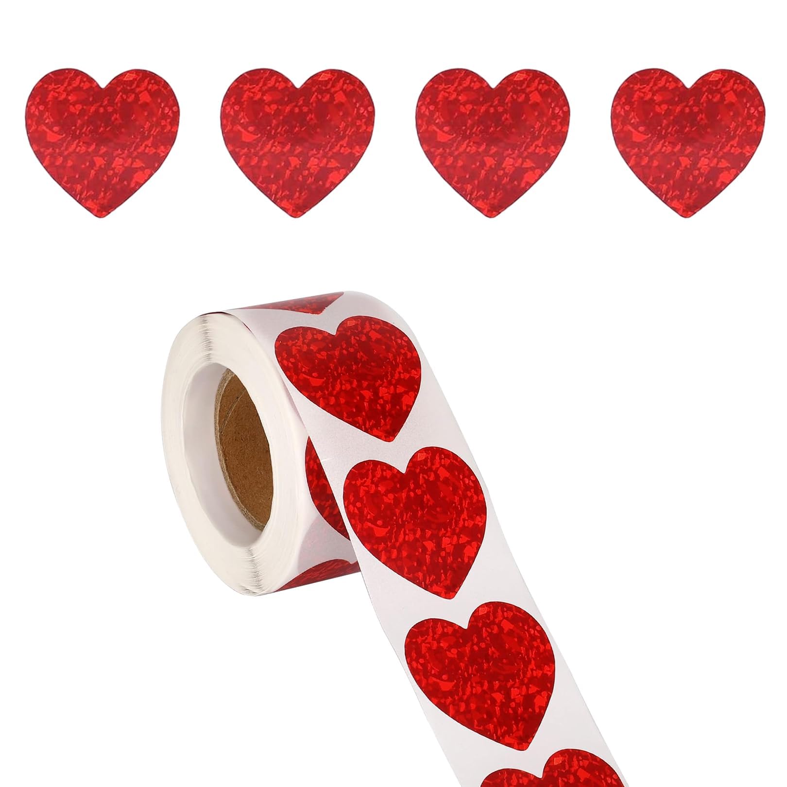 500Pcs Valentines Heart Stickers, Red Love Decorative Stickers, Used ...