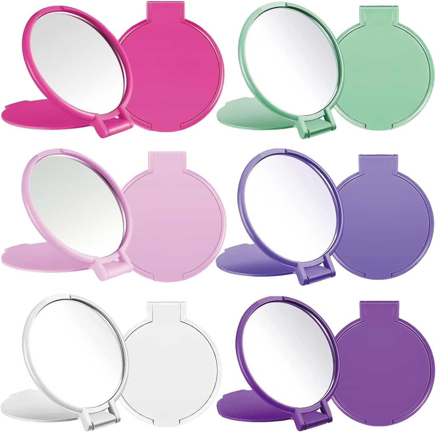 Amazon.com: Juexica 80 Pcs Compact Mirror Bulk Round Mini Folding ...