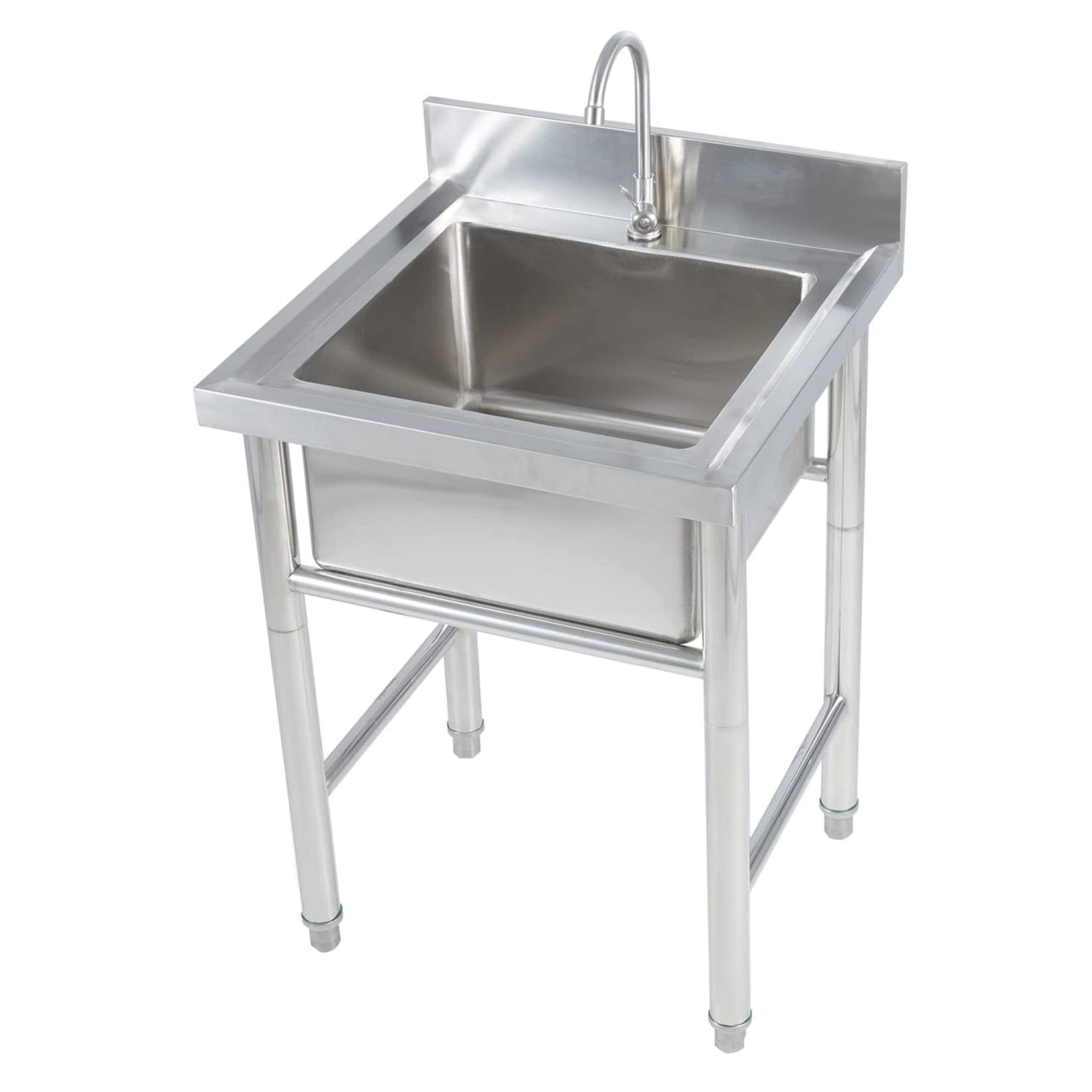 Buy Freestanding Utility Sink with Stand, 304 Stainless Steel ...