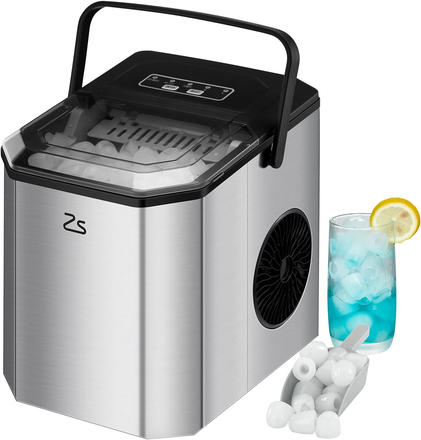 Amazon.com: Zstar Ice Maker Countertop with Bullet Ice, 10,000pcs/26Lbs ...