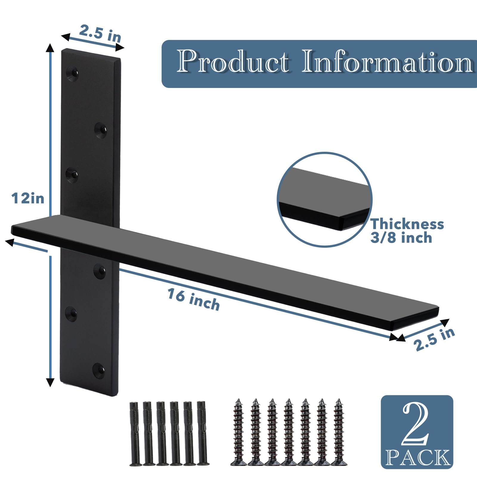 Snapklik.com : Free Hanging Countertop Support Bracket 16" Lx25 W 3 ...