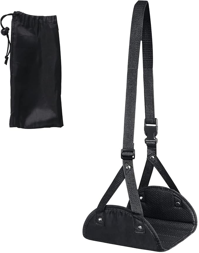 Gtwinsone Airplane Foot Rest Adjustable Sling Foot Hammock for Flight ...