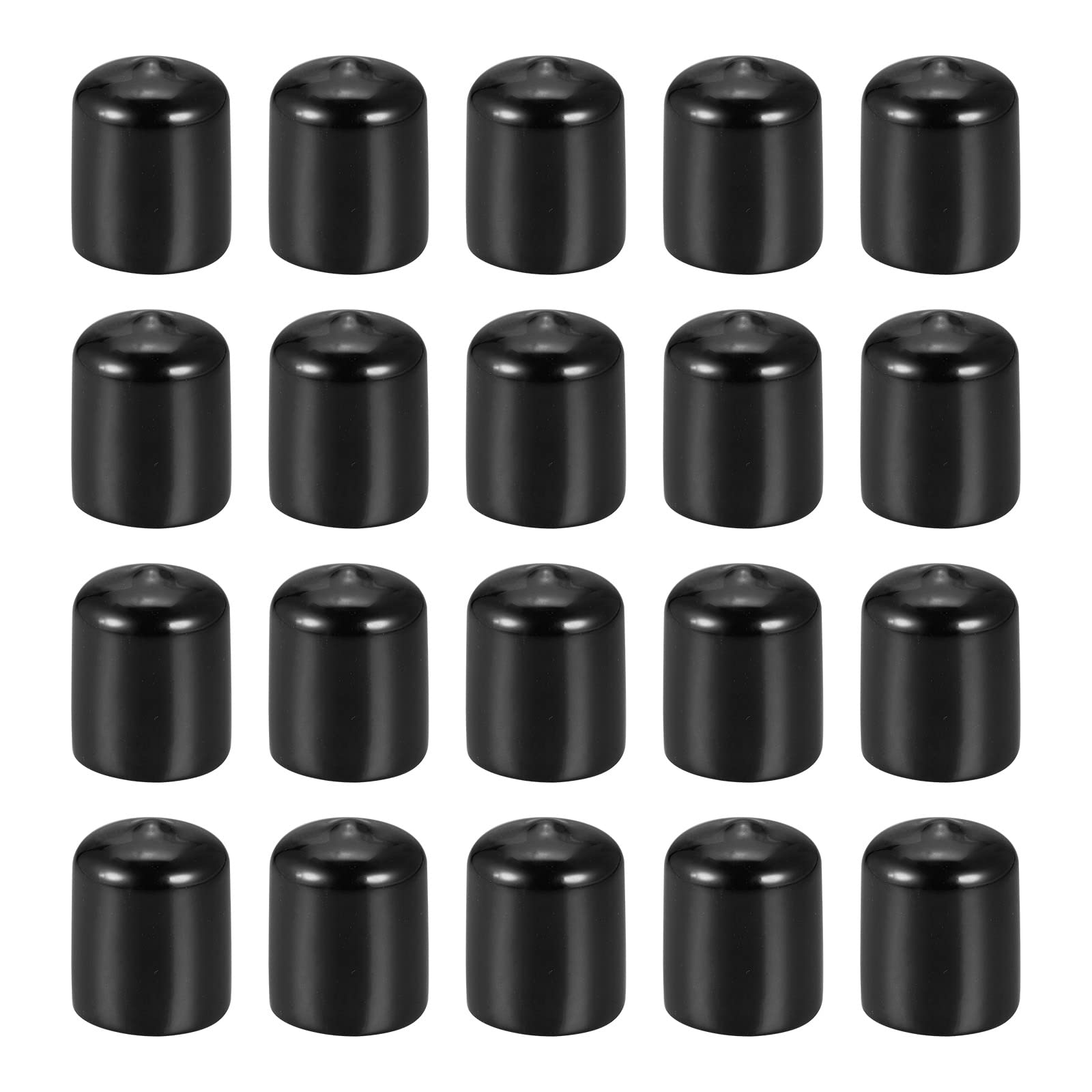 Snapklik.com : 20 Pack 20mm ID Black Screw Thread Protectors Rubber End ...
