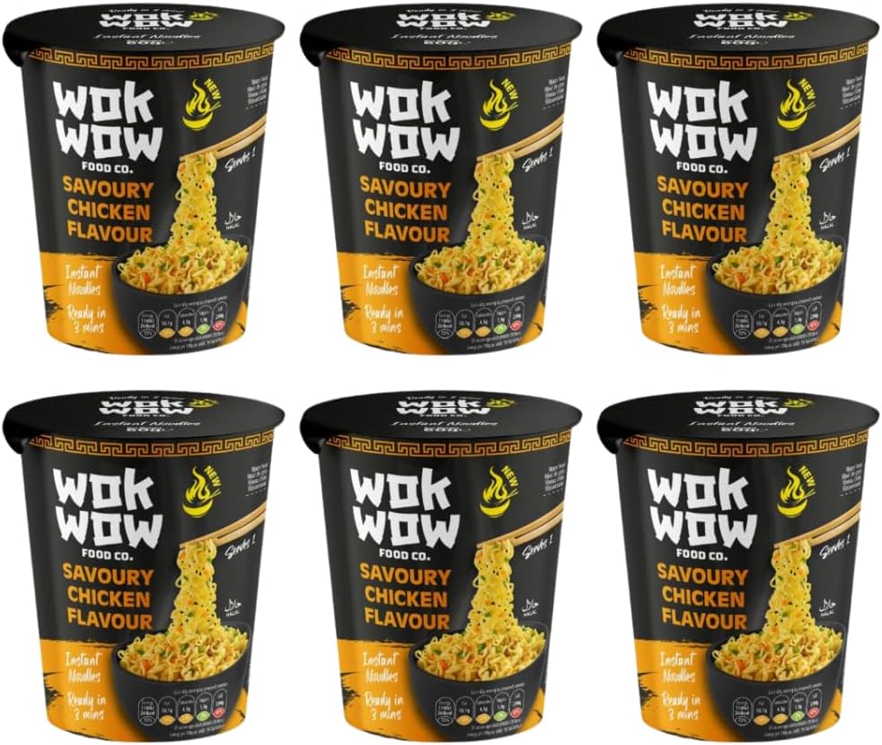 Wok Instant Noodles Multipack Vegetarian Halal Certified Pot Noodles ...
