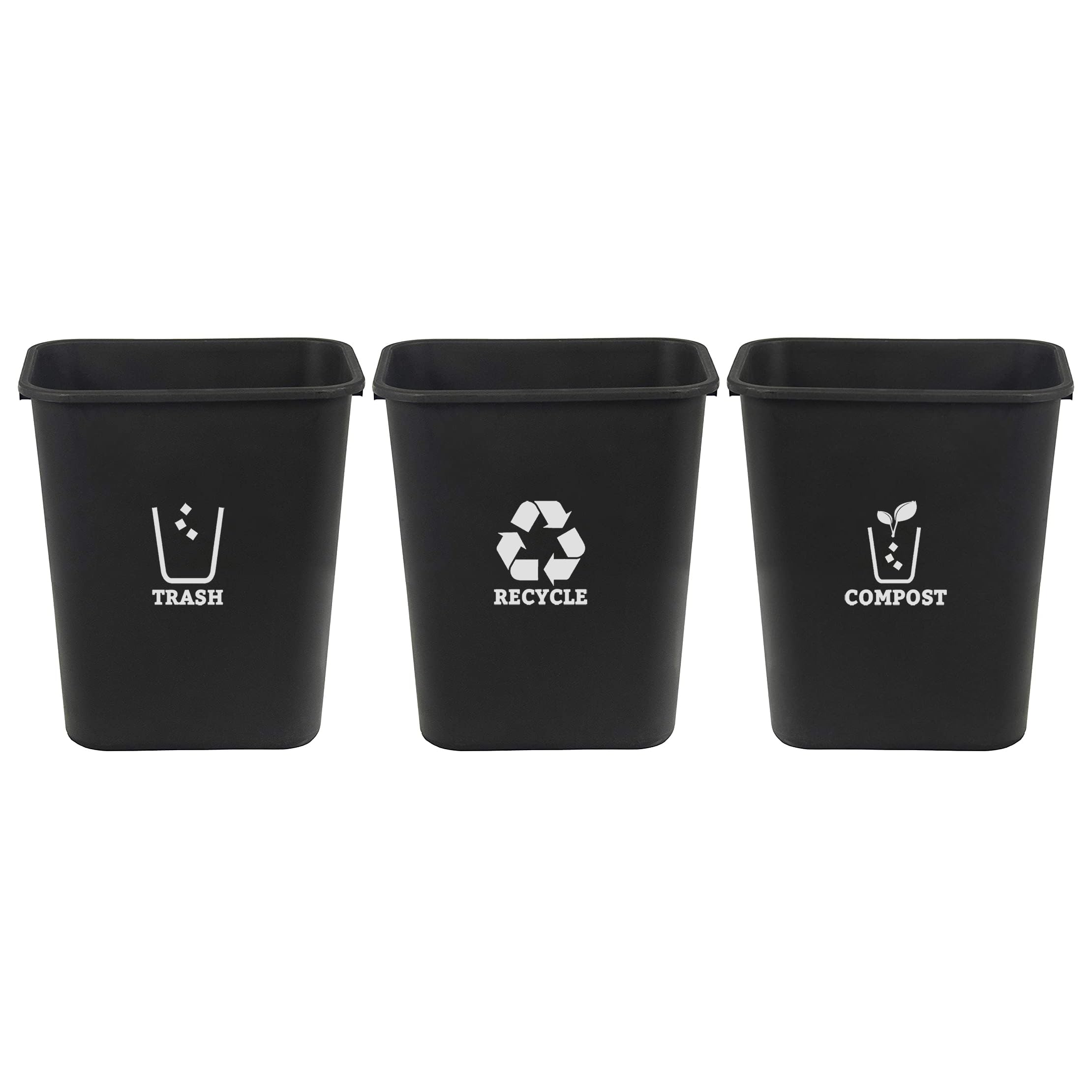 Amazon.com: XTRAYXRAY Trash Recycle Compost Stickers Set of 3 Recycle ...