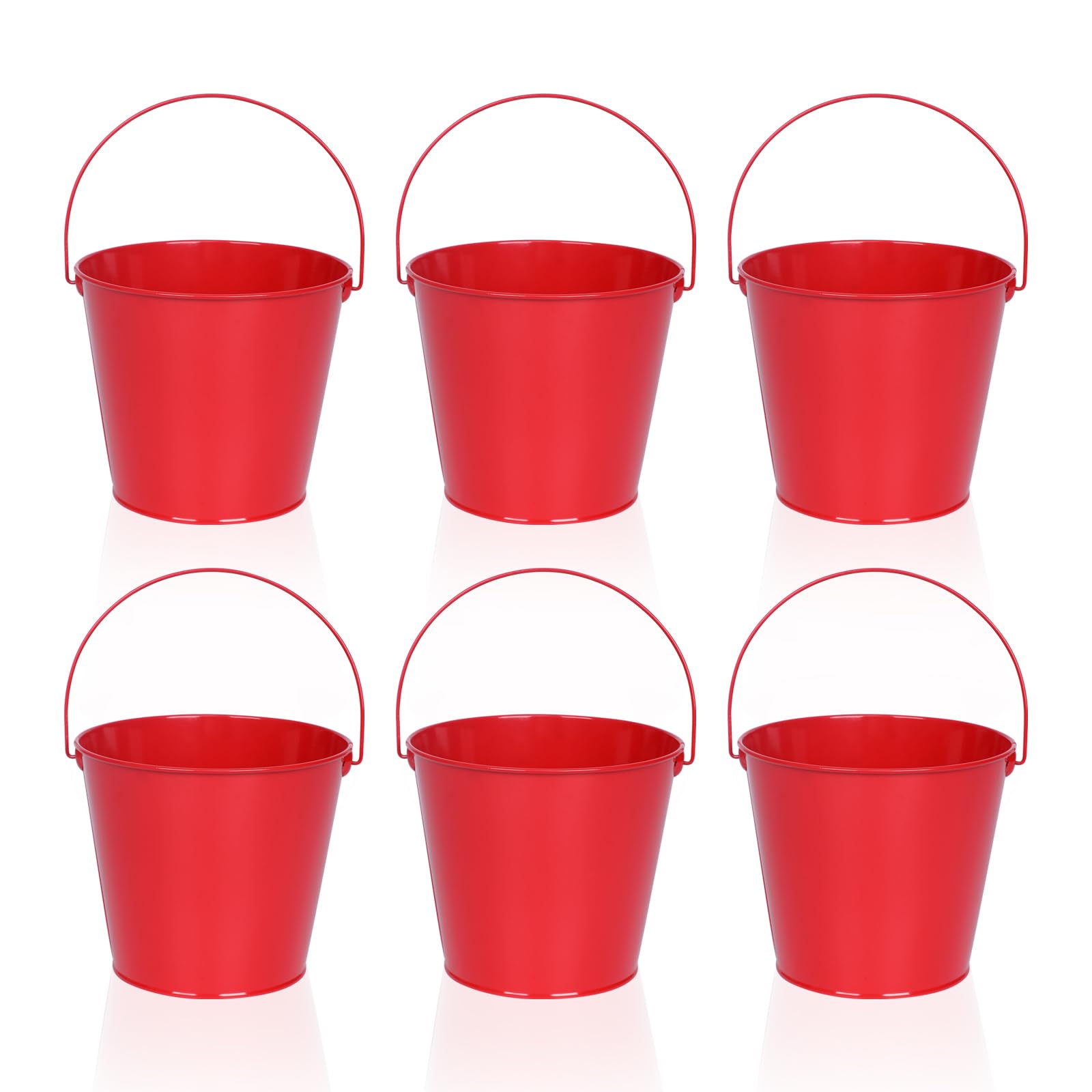 Snapklik.com : ALEXPRE 6 Pack Small Metal Buckets