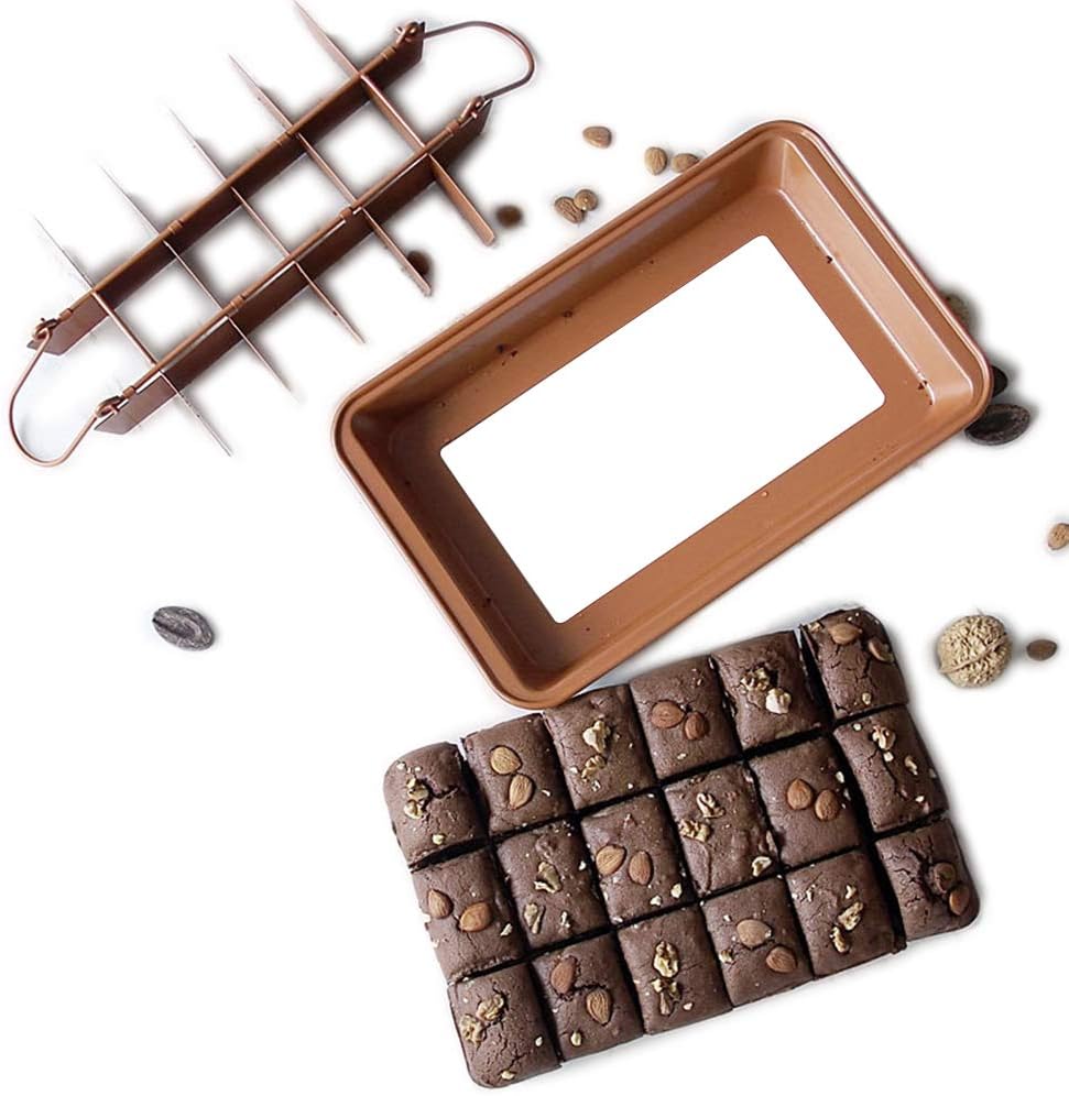 Brownie tin Cutter Mould Carbon Steel Brownie Divider Pan for Brownie ...