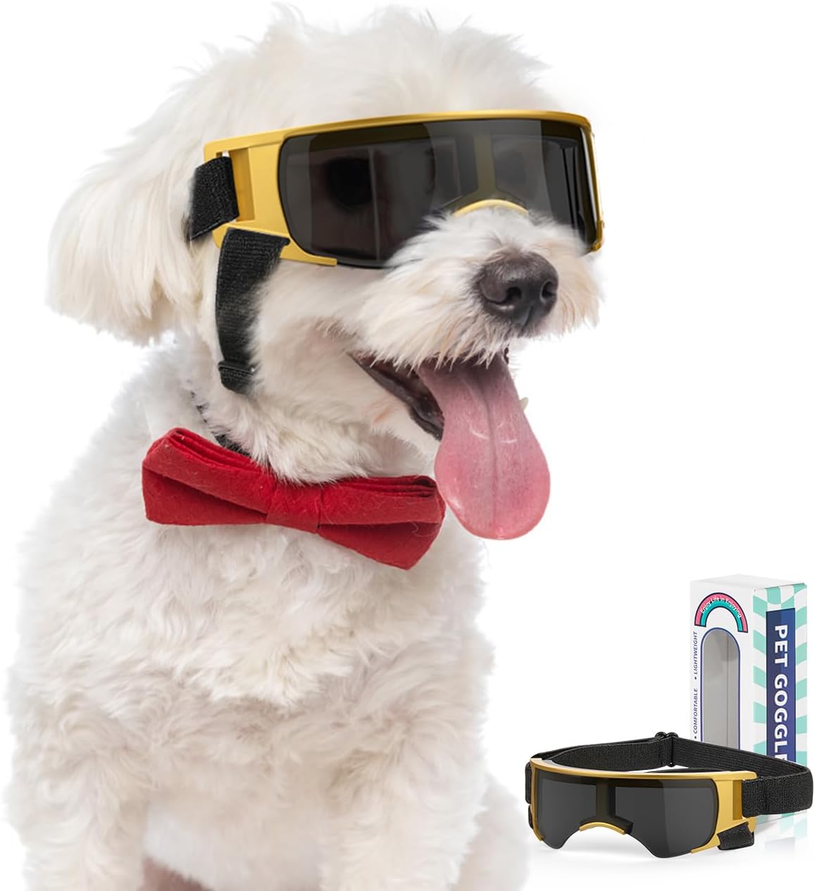 Amazon.com : Lewondr Dog Goggles Small Breed, UV Protection Dog ...