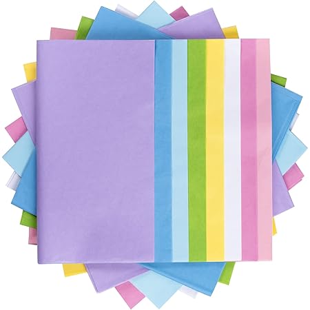 Amazon.com: Hallmark Tissue Paper (Pastel Rainbow, 8 Colors) 120 Sheets ...
