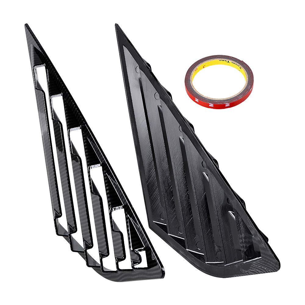 Stick-on Car Window Vents Rear Side Window Quarter Louver Cover For ...