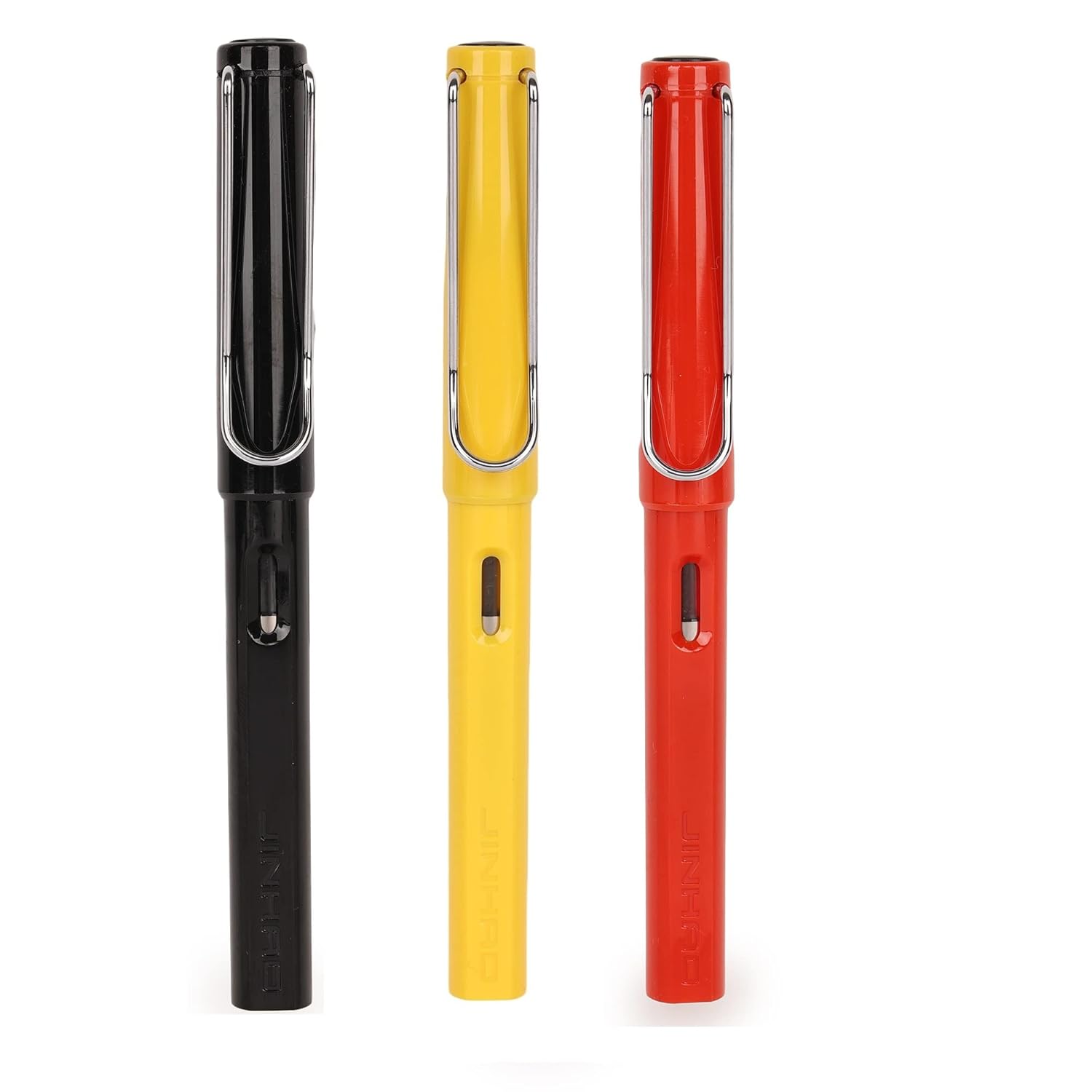 crewtone - 20126 Refillable AcrylicBody Fountain pen Red, Yellow ...