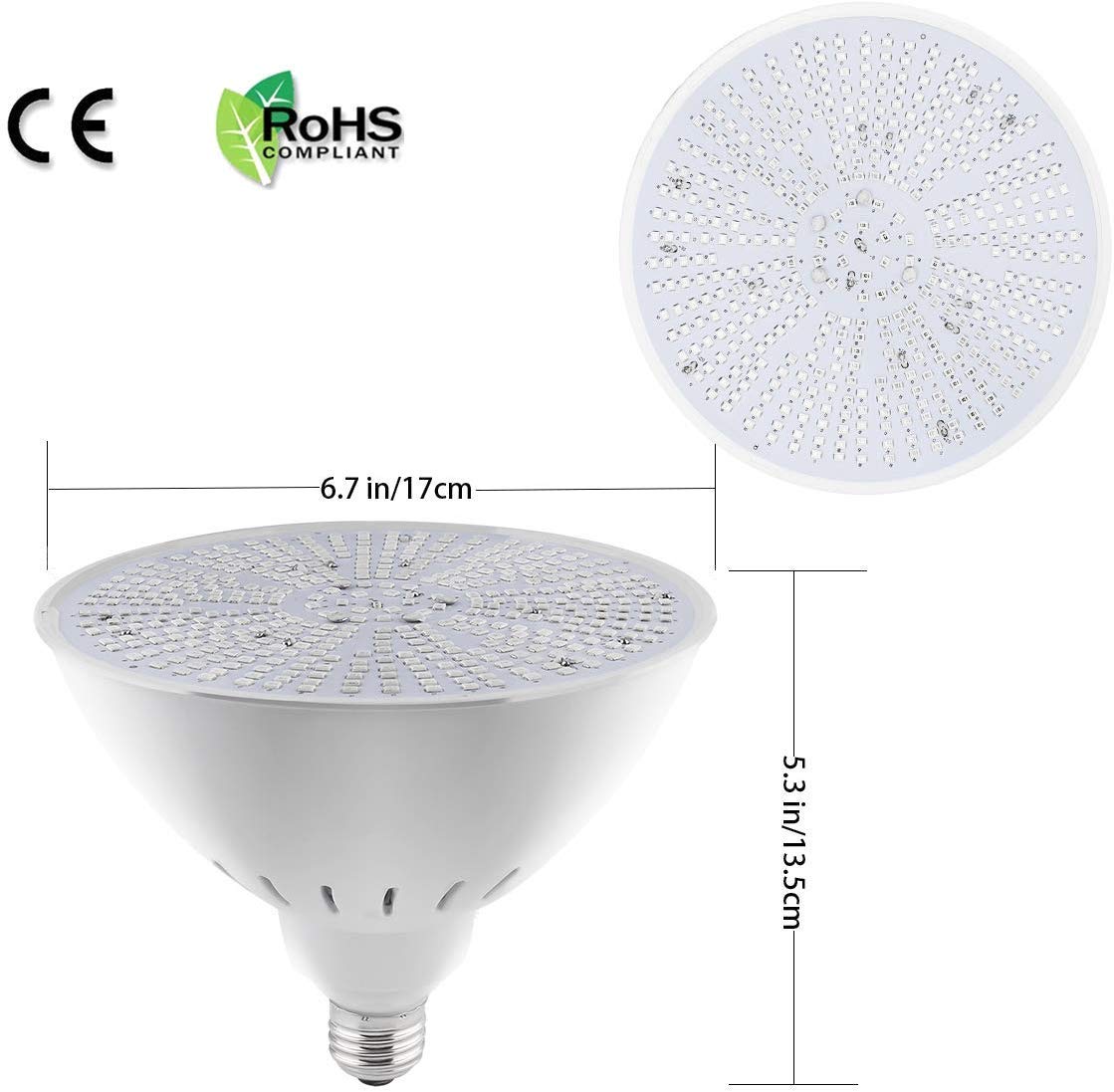 XIUBE 36W RGB LED Pool Light Bulb, 120V Color Changing Replacement Swimming LED PAR56 Pool Bulb ...