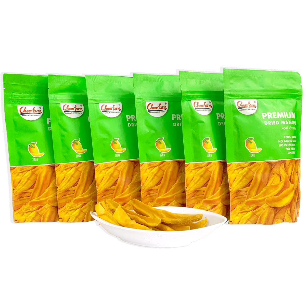 Amazon.com: CHEERFARM Vietnam Dried Mango No Sugar Added, Premium Dry ...