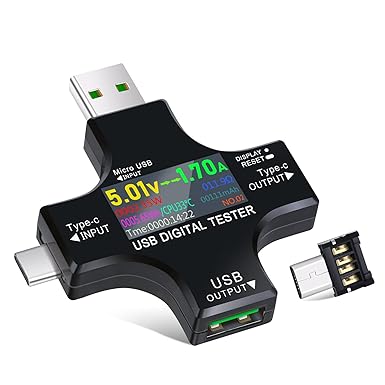 Type-C Usb Voltmeter, Lcd Screen Digital Volt Meter&Amphere Meters ...