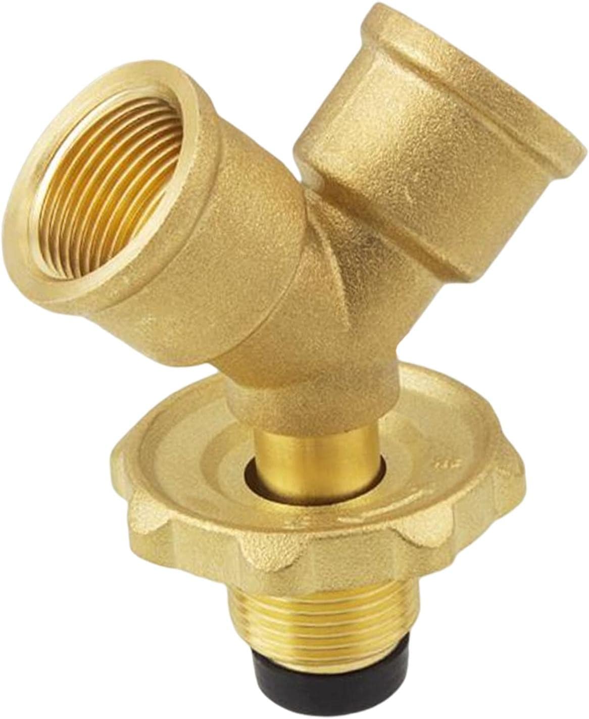 Folpus Propane Splitter Gas Adapter Cylinder Adapter with Shutoff Valve ...