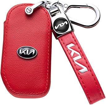 Amazon.com: Car Genuine Leather Key Cover Case Key Holder for KIA ,Key ...
