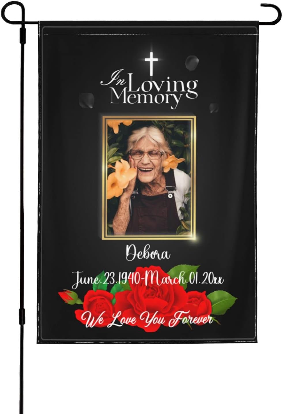 Amazon.com : Personalized Custom Memorial Flag with Photo Name Date ...
