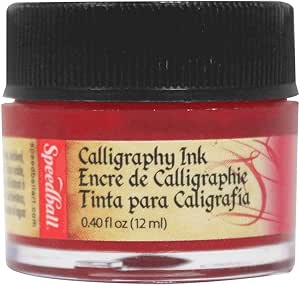 Amazon.com: Speedball Calligraphic Ink 12ml 3101 Scarlet Red : Office ...