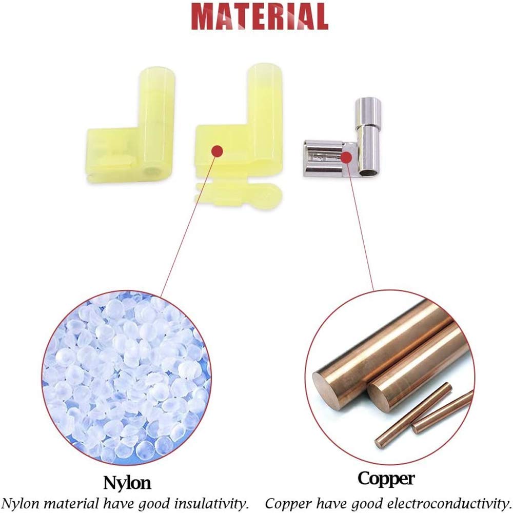 Snapklik.com : 120PCS Nylon Insulated Flag Spade Quick Disconnects ...