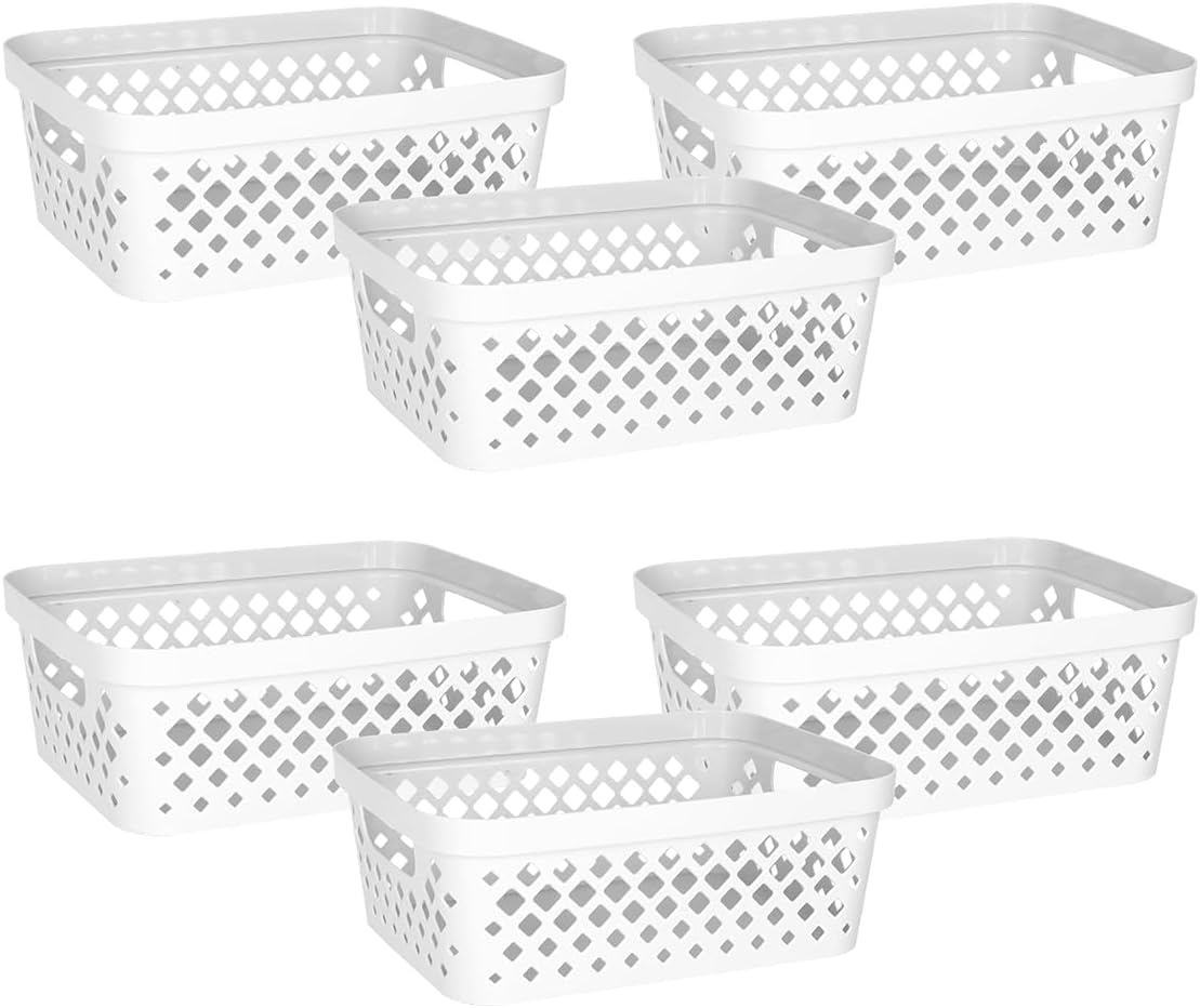 Amazon.com: Glad Plastic Storage Basket Set, Value Pack of 6 | Open ...