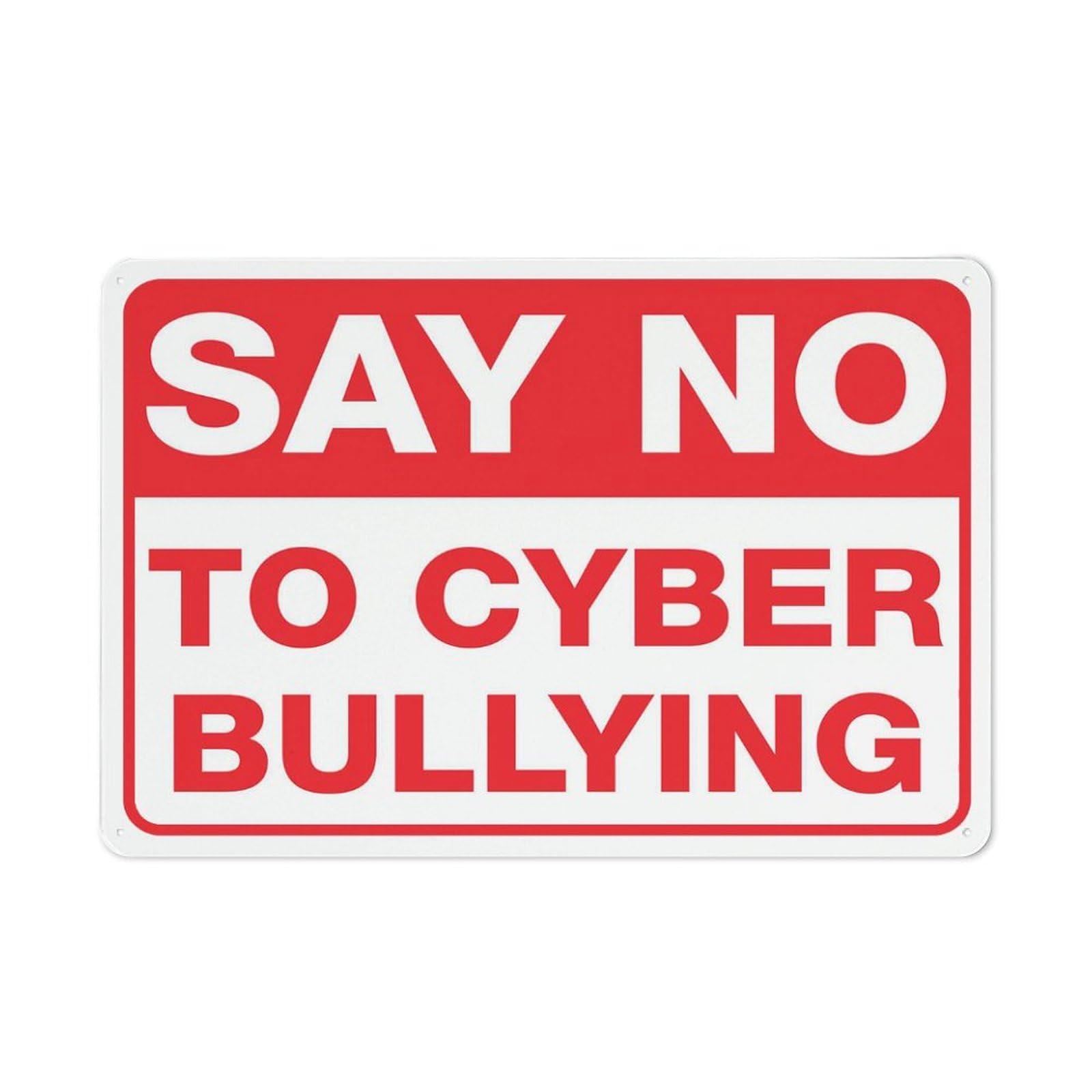 No Cyberbullying Sign