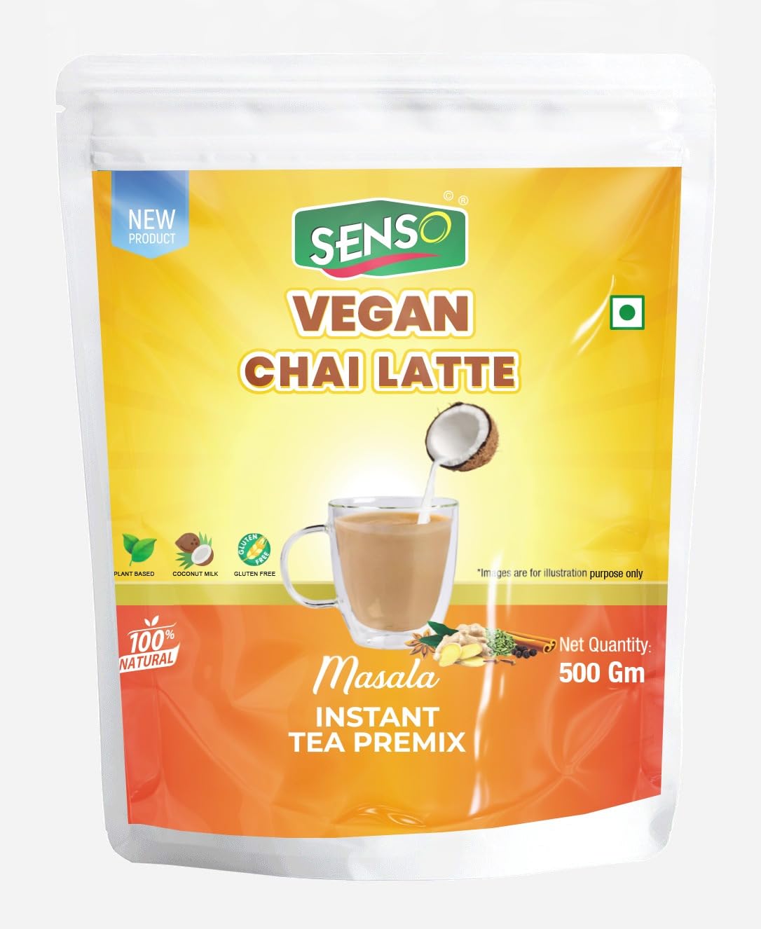 Senso Tea Premix Masala Vegan tea 500g [Just Add Water, Dairy-Free ...
