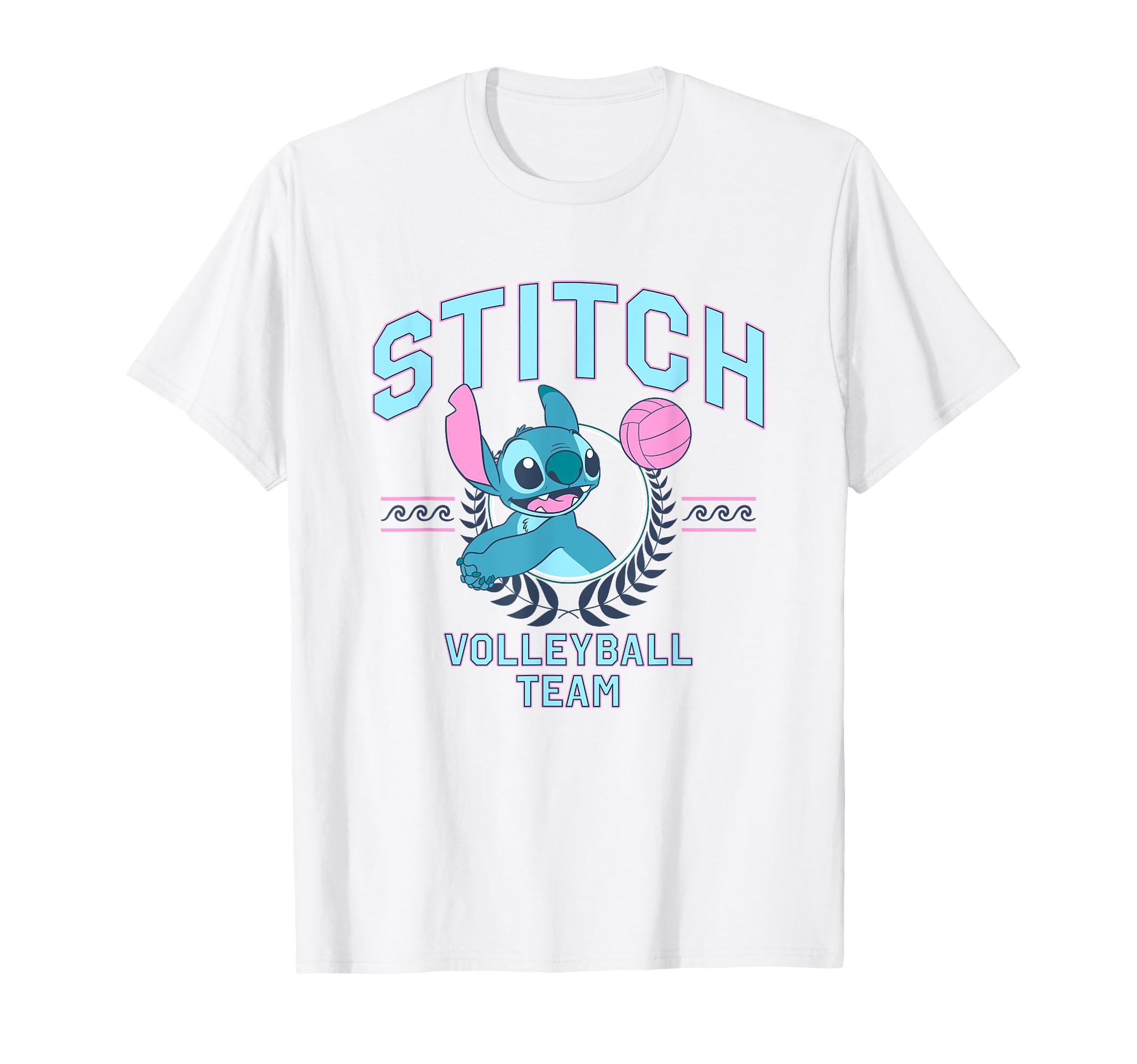 Amazon.com: Disney Lilo & Stitch Volleyball Team Cute Stitch Chest Logo ...