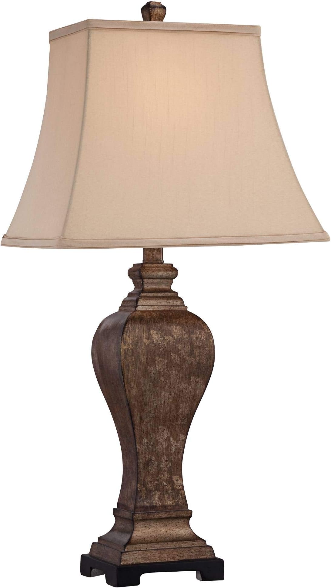 Regency Hill Edgar Farmhouse Country Rustic Traditional Table Lamp with ...