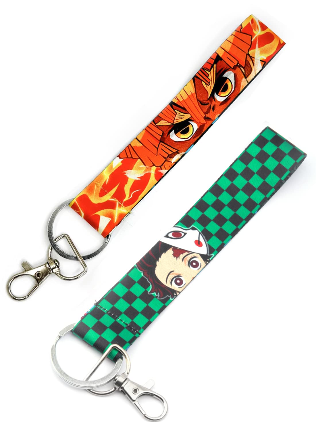 Demon Slayer Anime Lanyard Keyring, Thunder Slayer, Tanjiro Kimono ...