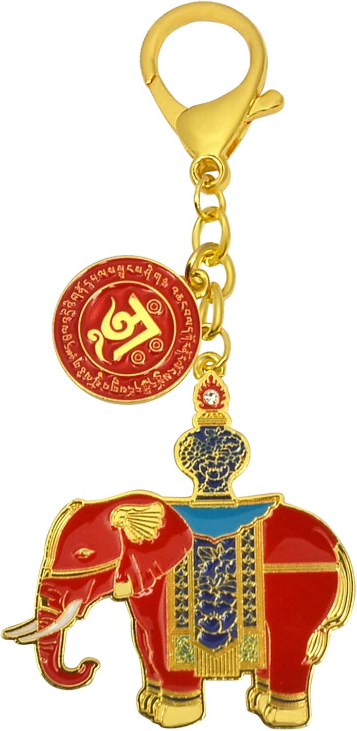 Amazon.com: Feng Shui Red Prosperity Elephant Amulet : Home & Kitchen
