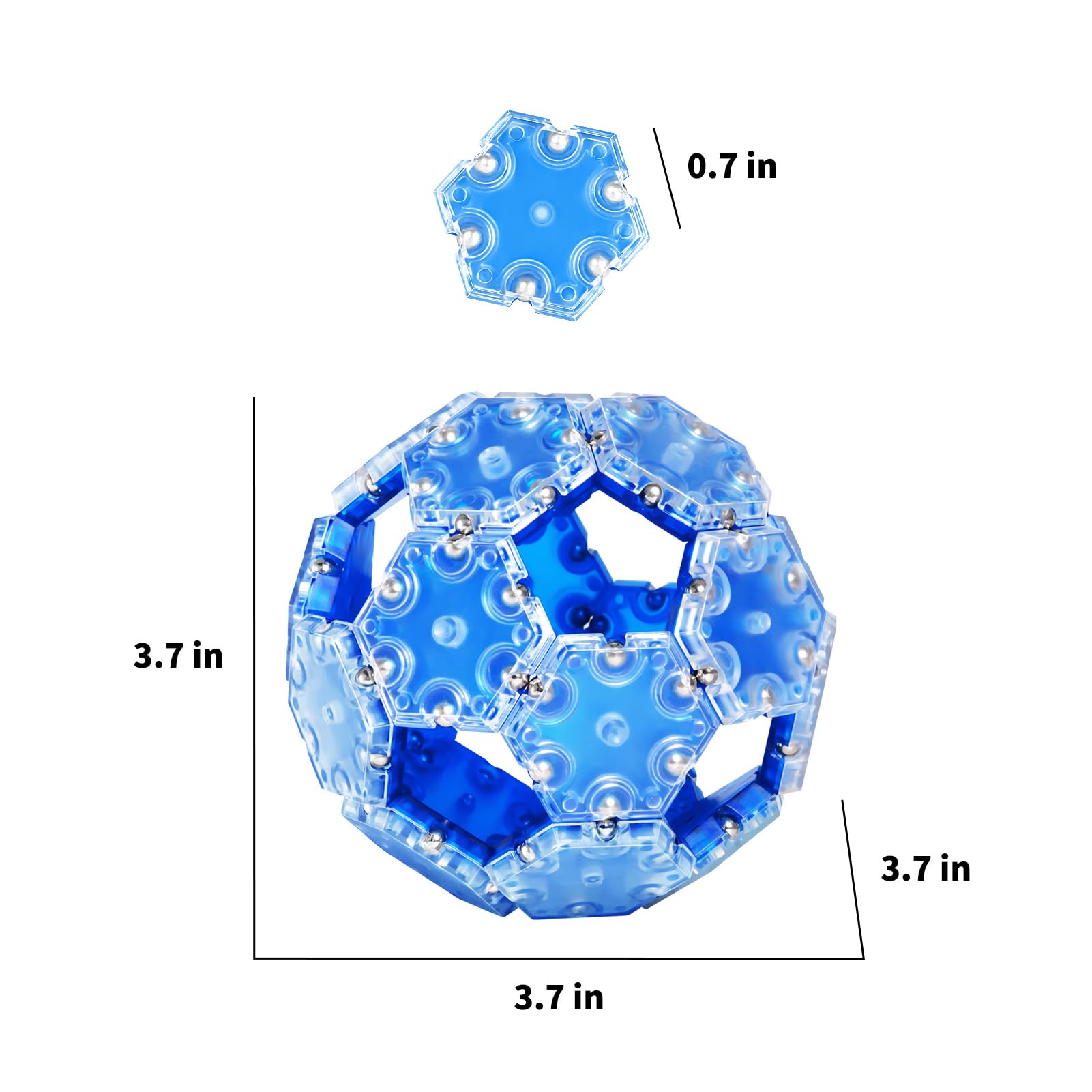 Snapklik.com : Fidget Sphere Toys Of 20-Piece Set Hexagons Fun ...