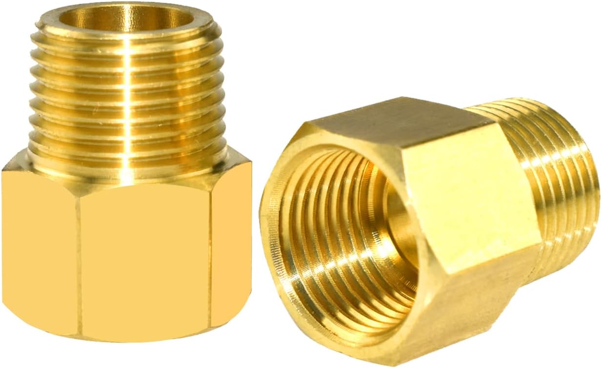 Amazon.com: Fitting Pipe Metric 3/8" NPT Female to M10 M10X1 M10X1.0 ...