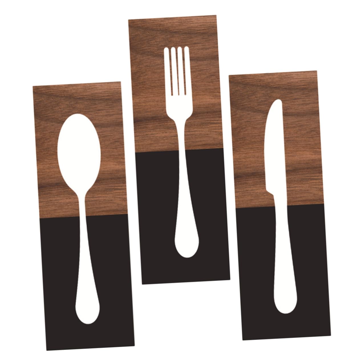 Amazon.com : FUNOMOCYA 3pcs Wooden Kitchen Utensils Wall Sign Wooden ...