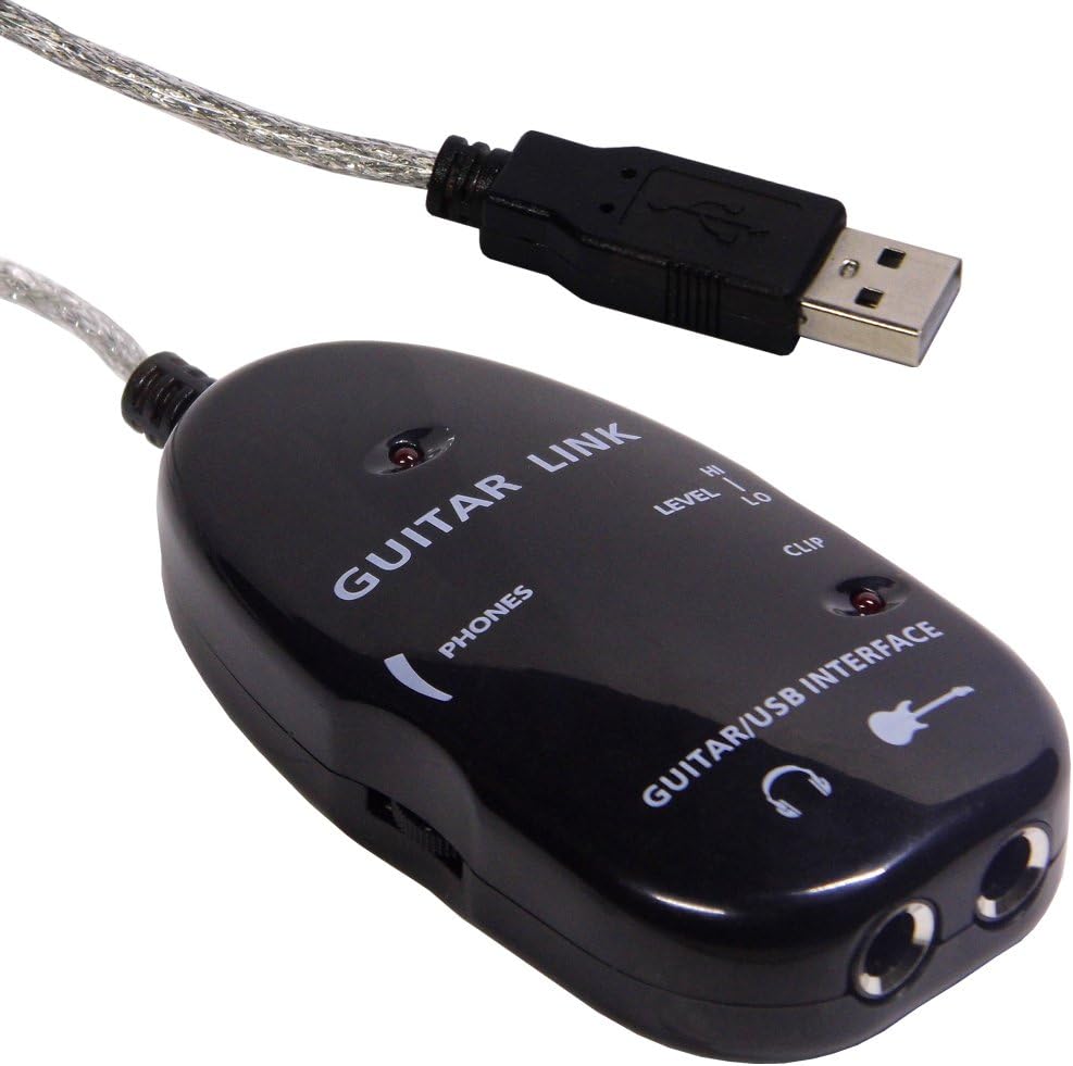 Amazon.com: USB Guitar to PC MAC Interface Audio Link Cable Record ...