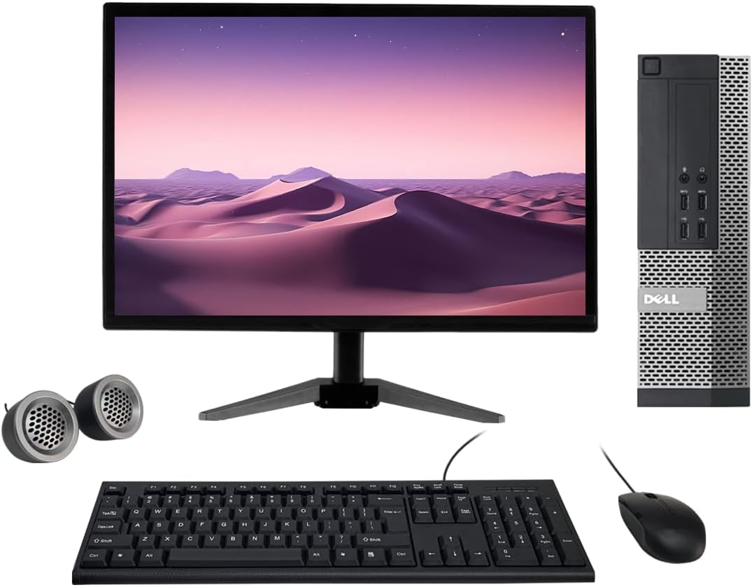 (Refurbished) Dell Optiplex 19" HD All-in-One Desktop Computer Set ...