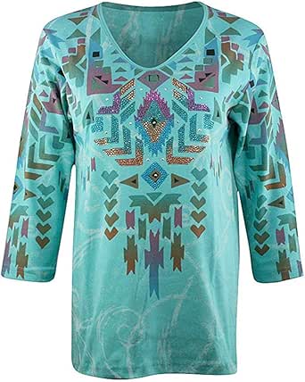 Cactus Bay - Lone Mountain, 3/4 Sleeve V-Neck, Southwest Theme Cotton ...