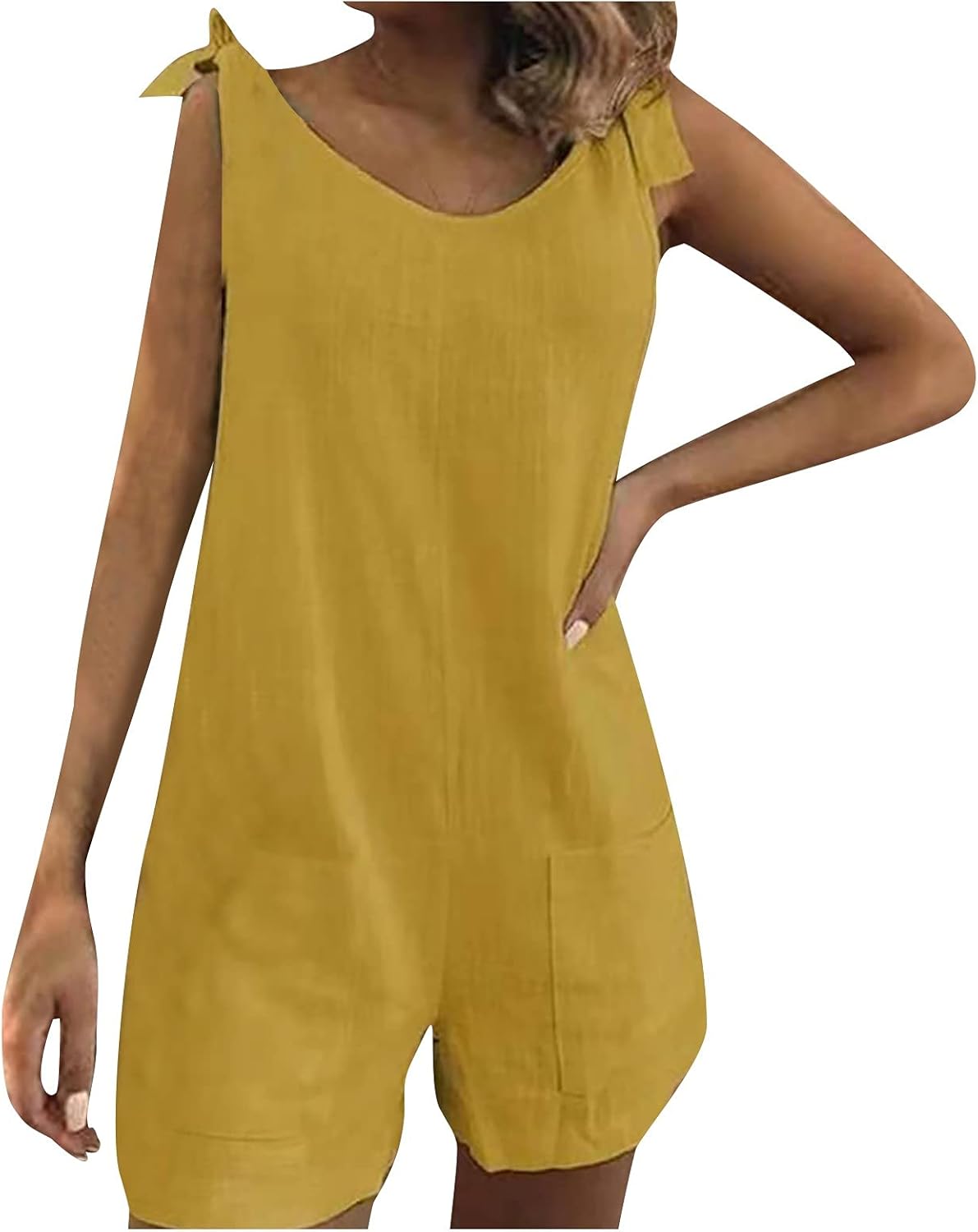 Satiable Damen Sommer Kurz Jumpsuit Elegant Schulterfrei Overall Hose ...