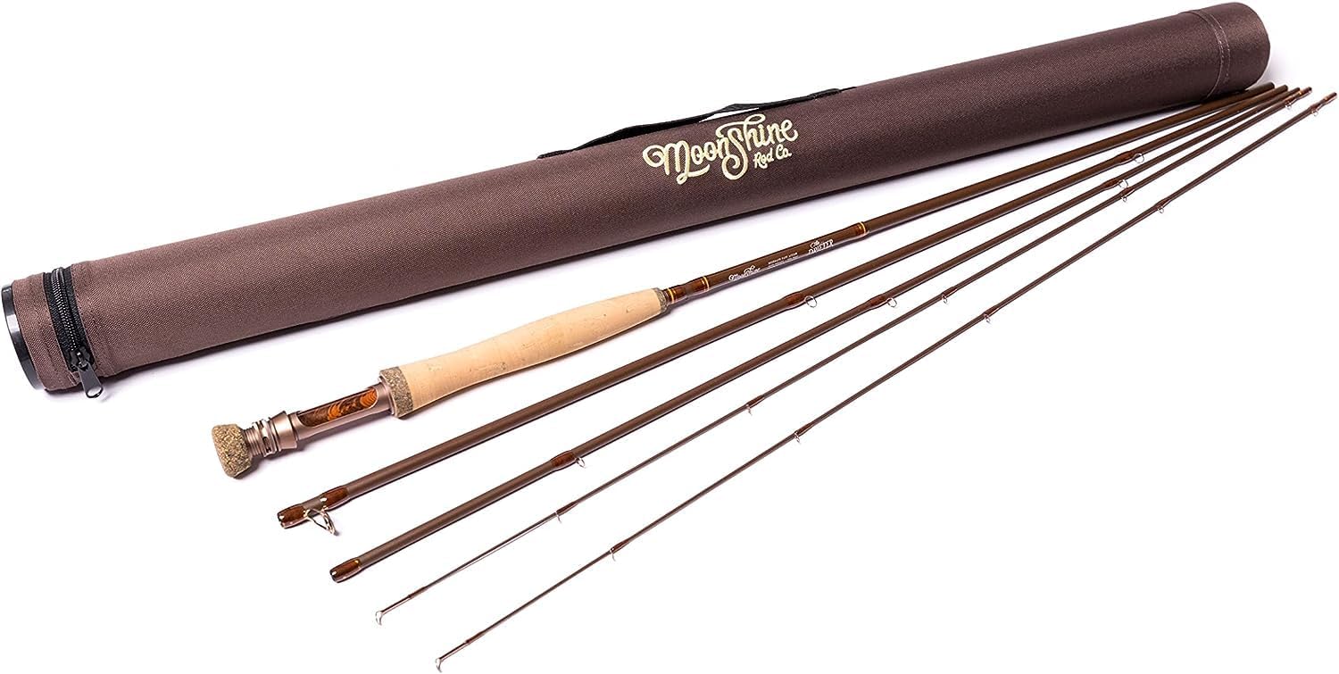 Moonshine Rod Co. Fly Fishing Rod with Carrying Case and Extra Rod Tip ...