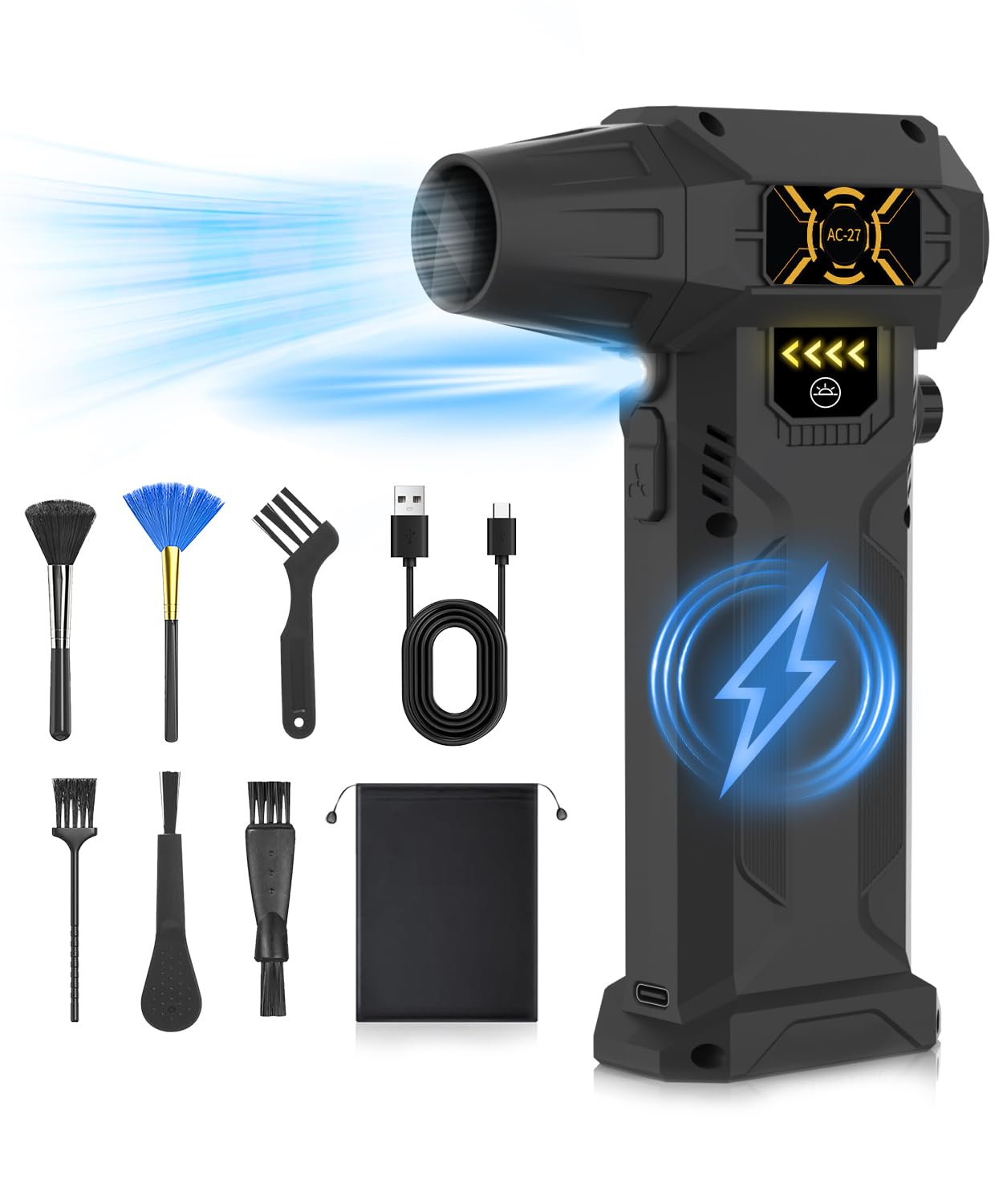 Amazon.com: Compressed Air Duster-150000RPM Electric Air Duster with ...