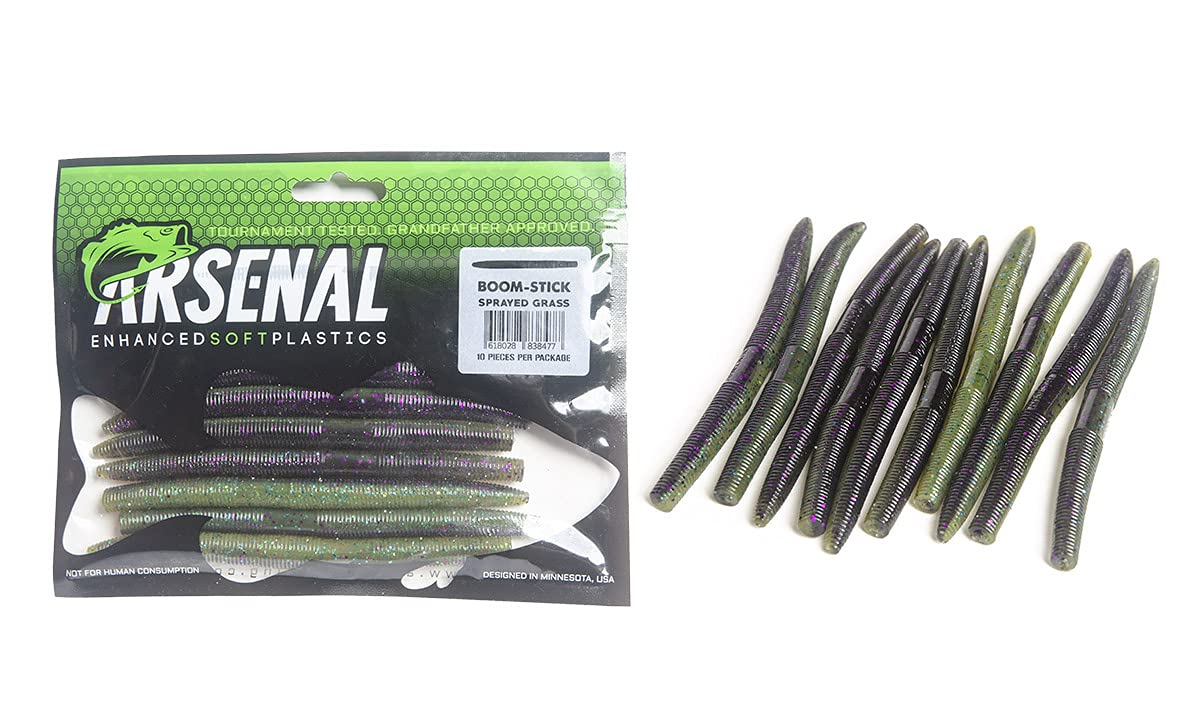 Snapklik.com : Arsenal Fishing Boom - Stick 5" Soft Plastics - 2pk