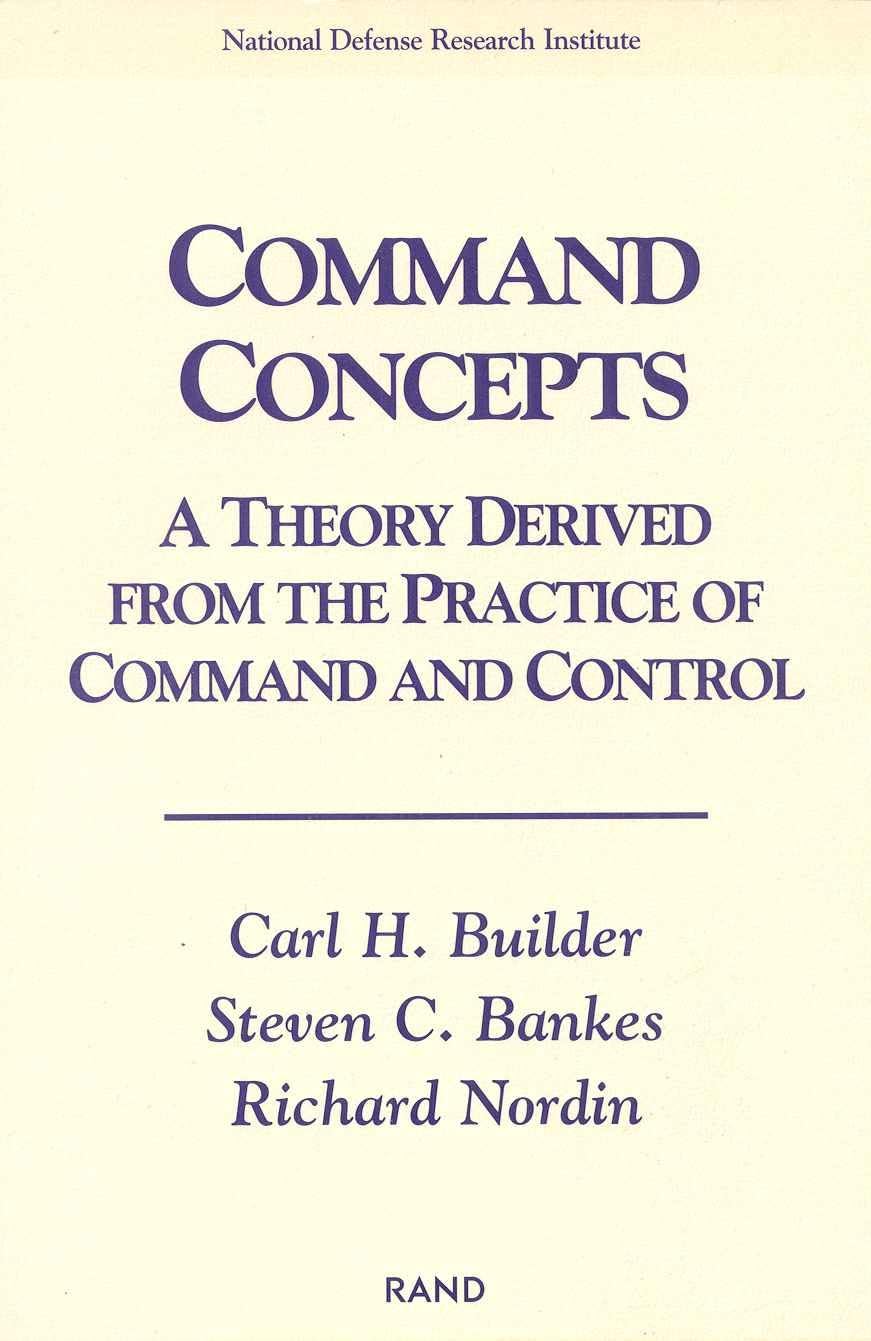 Command Concepts: A Theory Derived From The Practice Of Command and ...