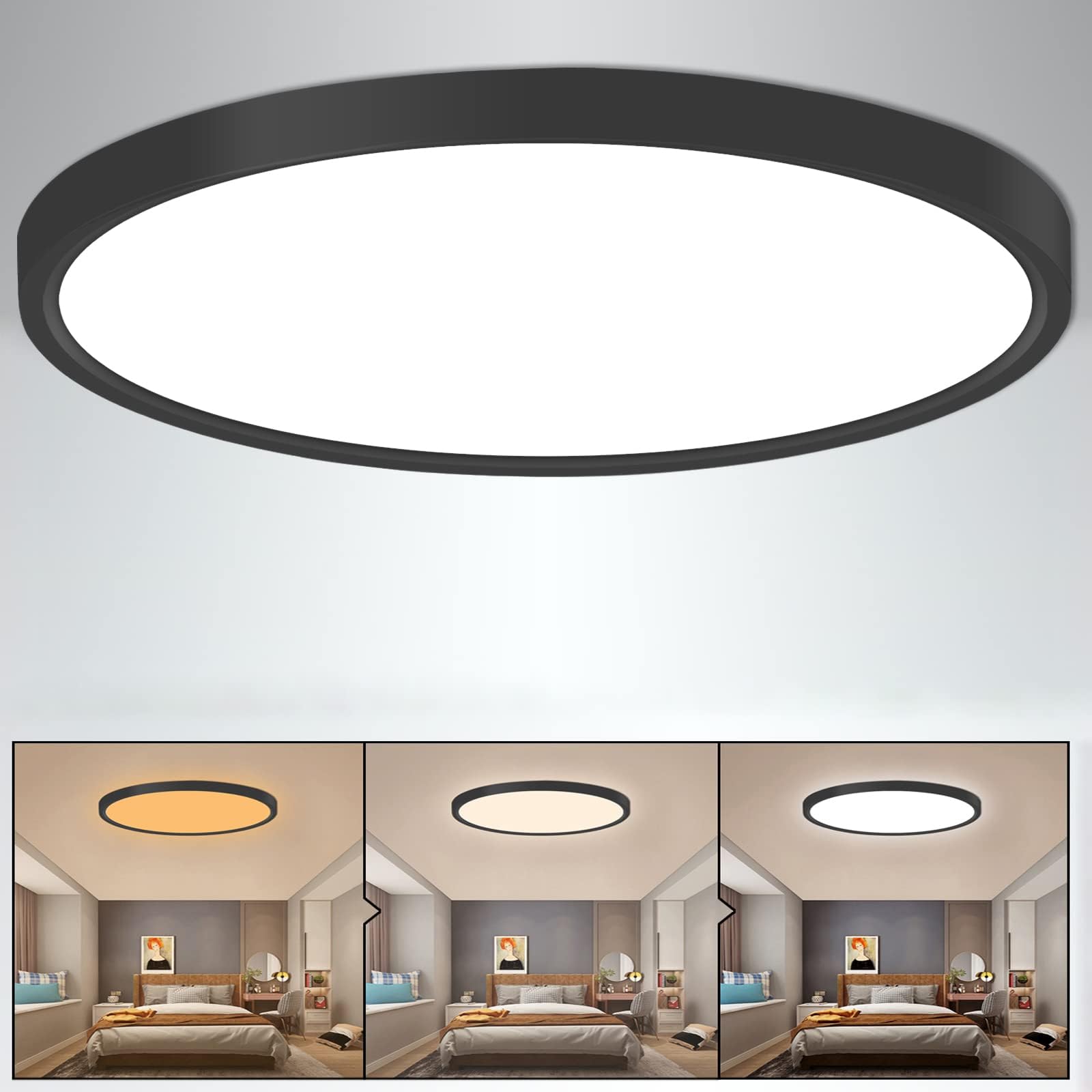 Elite RL677-850L-DIMTR-120-30K-90-WH 14 watt LED 6" Round Surface Mount ...