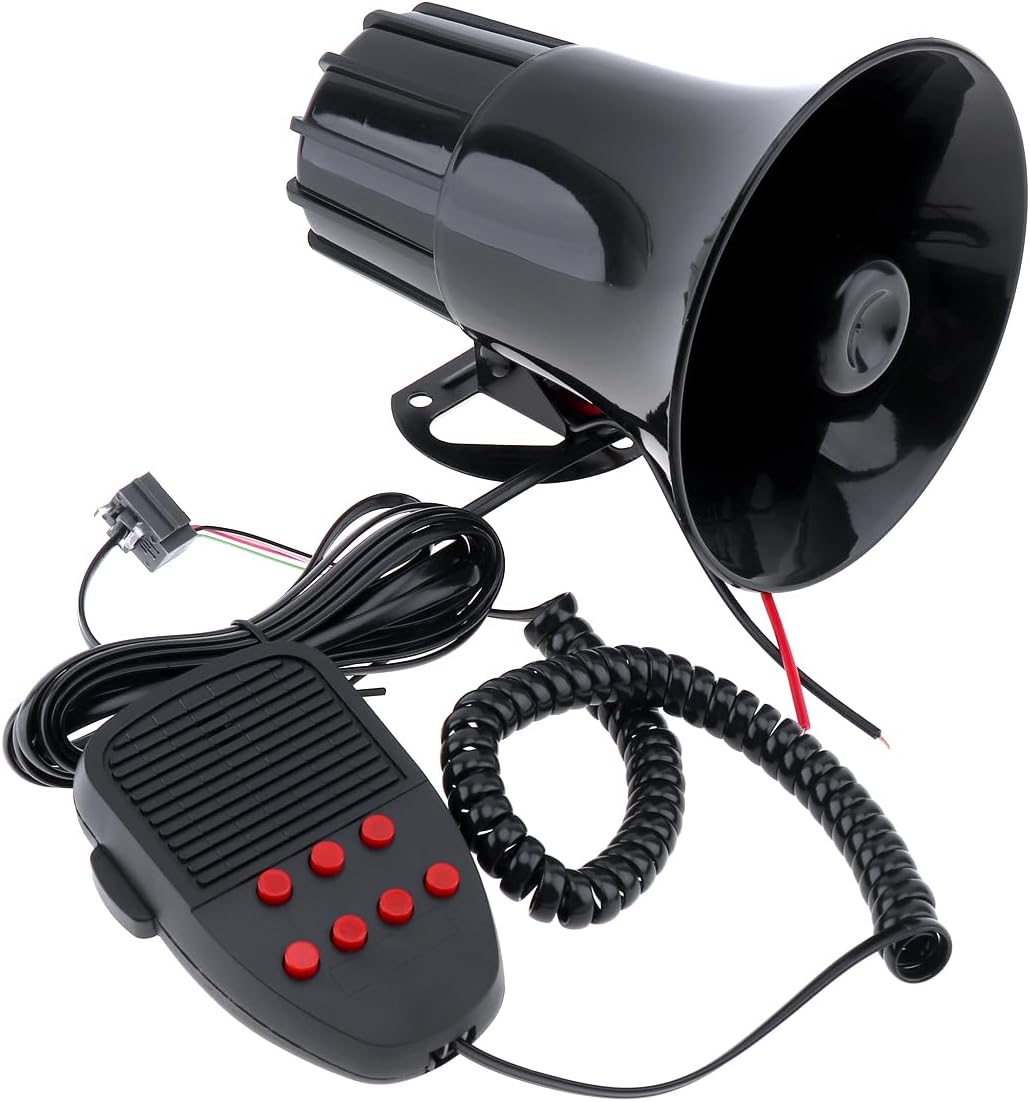 Amazon.com: DriSentri Car Speaker 100W 9 Sounds 12V Car Siren Horn ...